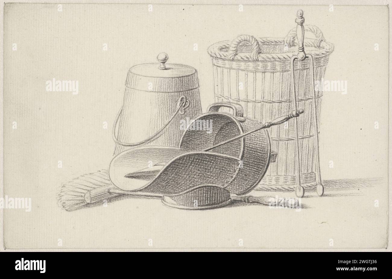 Still life with basket and coal kit, Pieter de Goeje, 1789 - 1859 ...