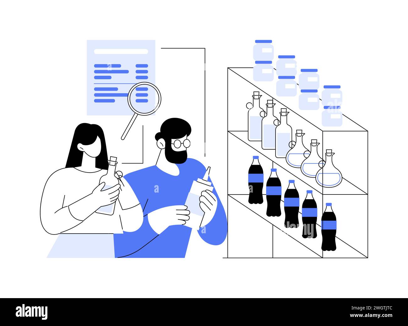 Nutrition facts isolated cartoon vector illustrations Stock Vector ...