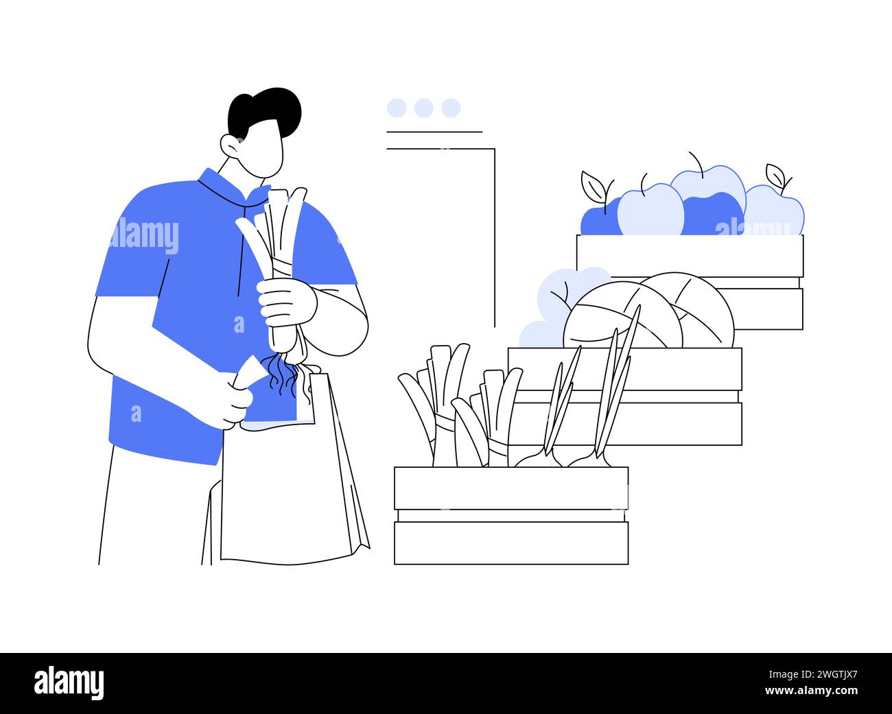 Healthy food choice isolated cartoon vector illustrations Stock Vector ...