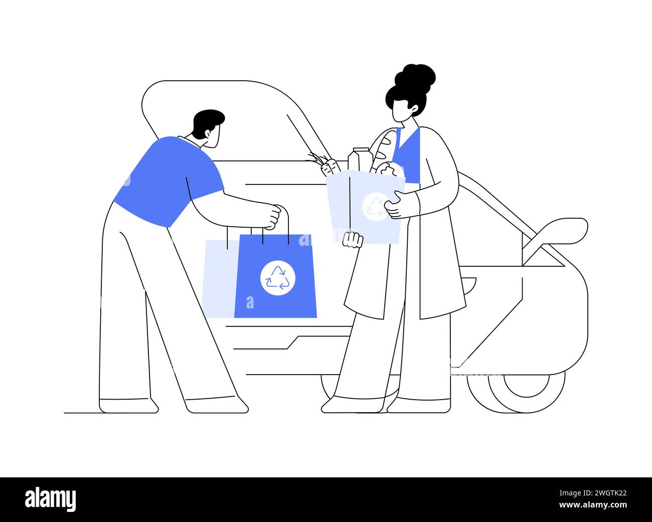 Eco-friendly packaging isolated cartoon vector illustrations Stock ...