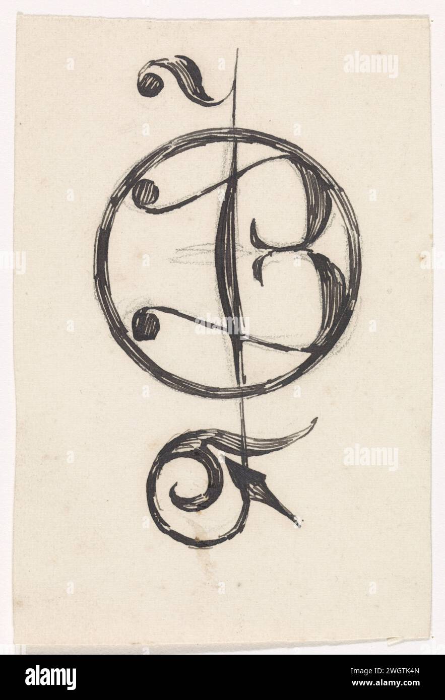 Design for a monogram with the letters J and B, Antoon Derkinderen ...