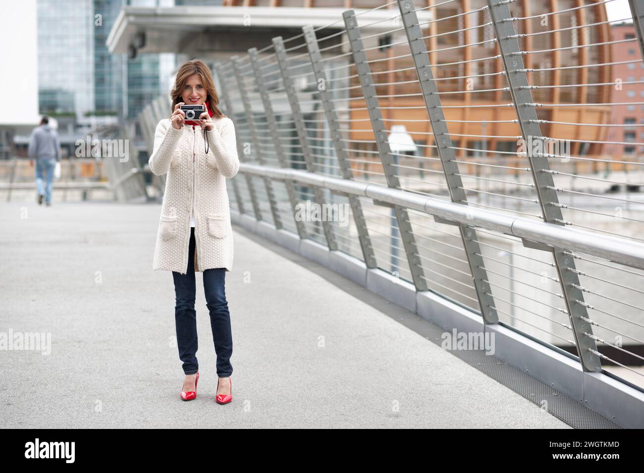 Beautiful woman outdoor, Milano, Italy Stock Photo - Alamy