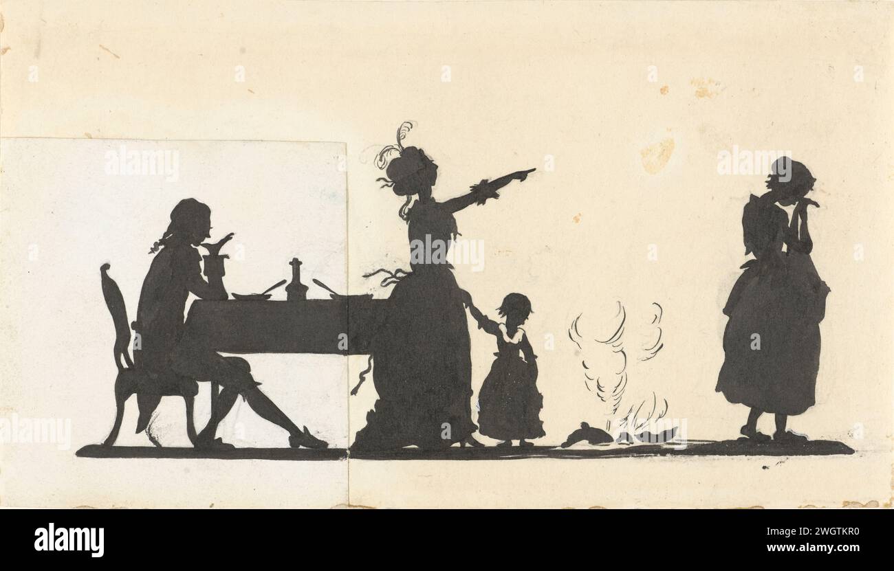 Design for illustration for Holland stands a house: silhouette of the ...