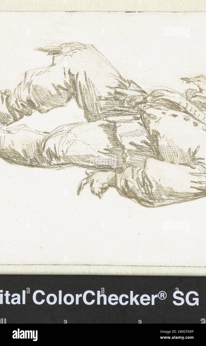 A Dancing Peasant, Andries Both, c. 1631 - c. 1632 drawing prepared ...