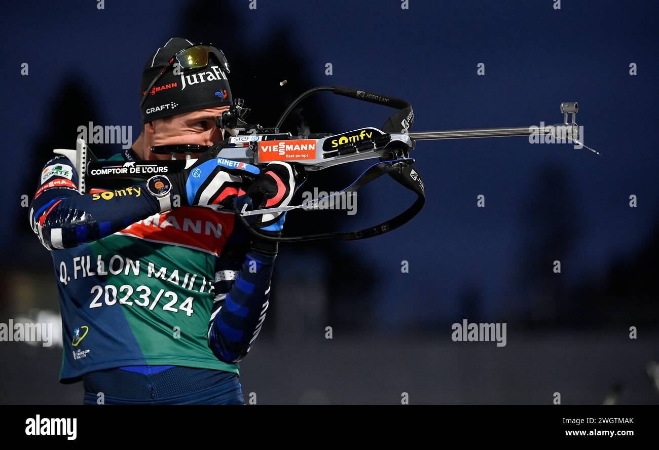 Quentin Fillon Maillet of France during official training for the ...