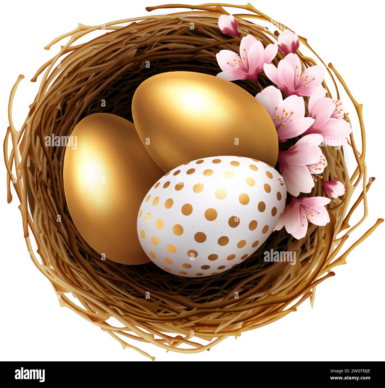 Grass for the nest Stock Vector Images - Alamy