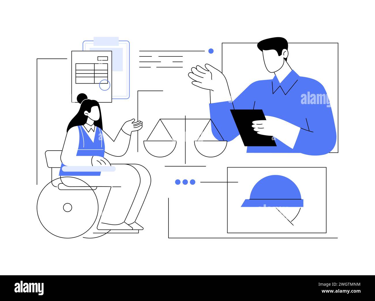 Employment lawyer isolated cartoon vector illustrations Stock Vector ...