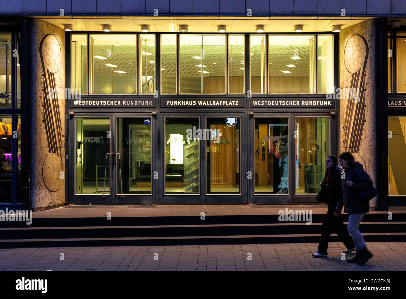entrance of the Funkhaus at the the Wallraf square, West German ...