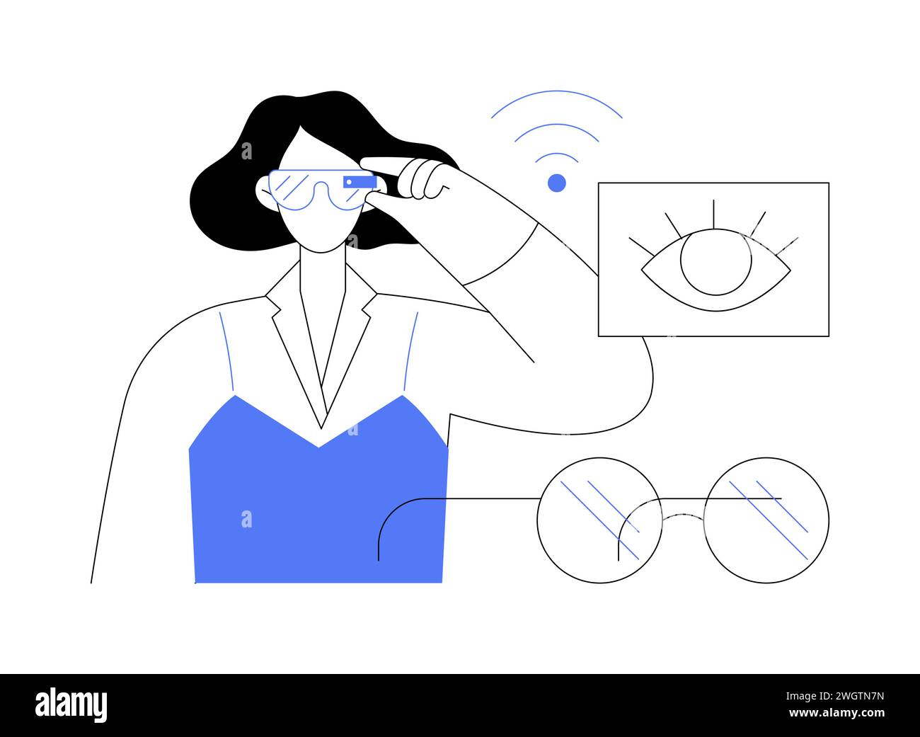 Electronic sight isolated cartoon vector illustrations Stock Vector ...