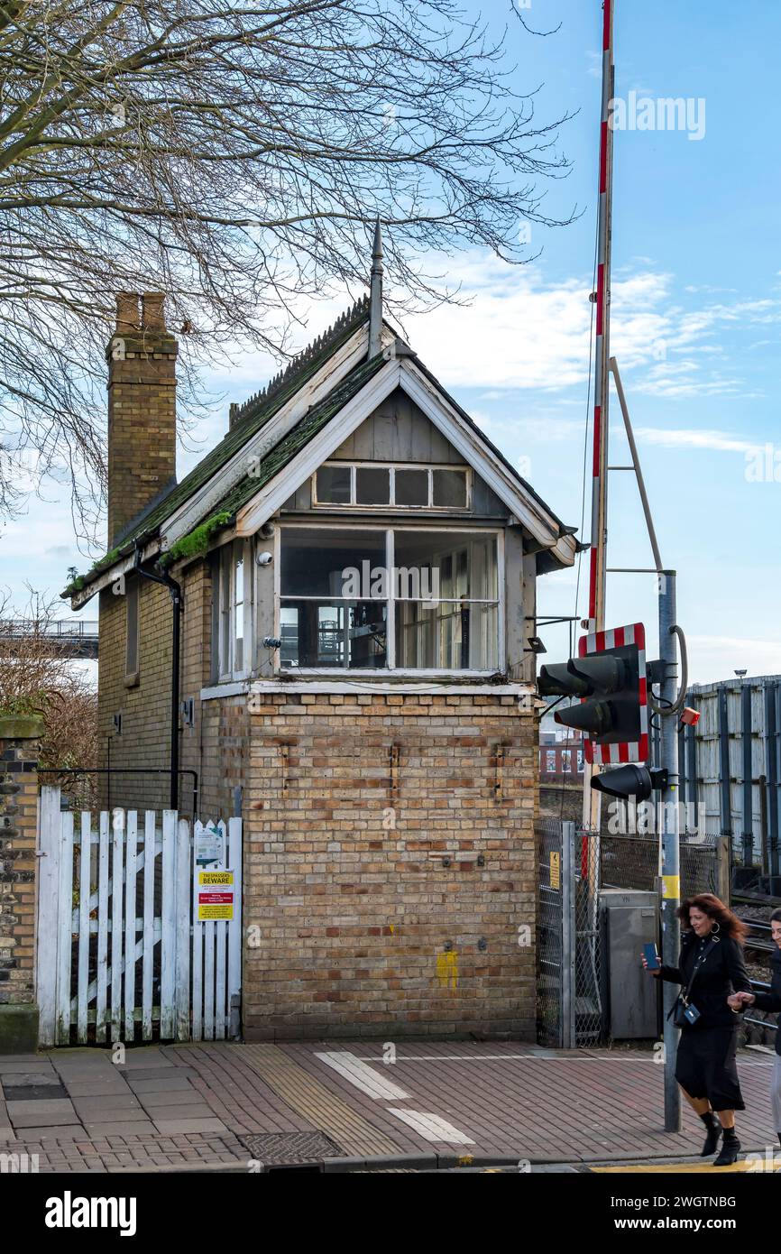 Disused railway signal box, High Street, Lincoln City, Lincolnshire ...