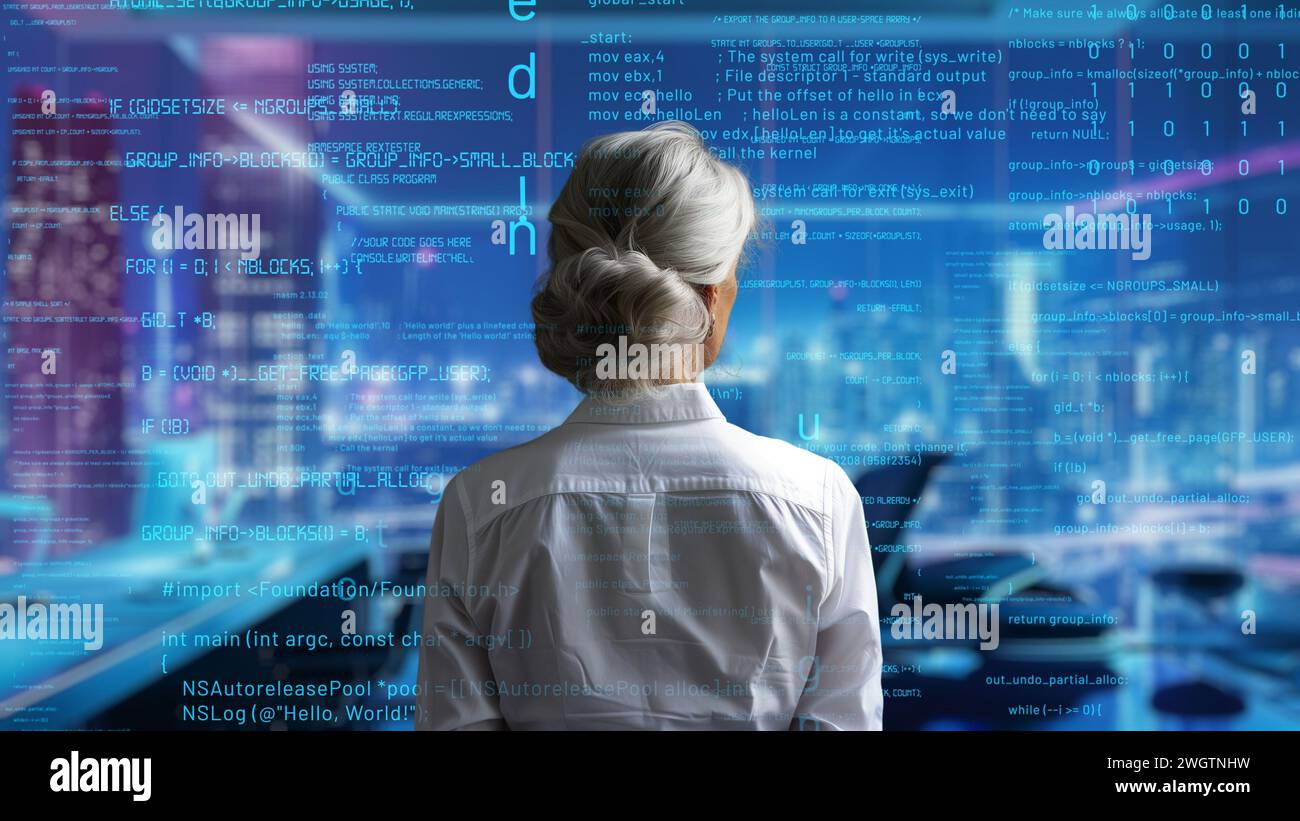 Senior Woman Programmer Engaged in AI Engineering: Analyzing Software Through LISP Open Bot ...