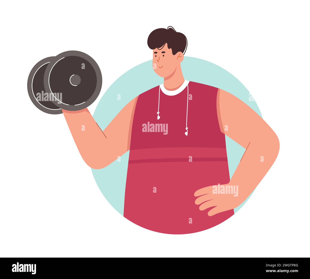 Woman weight loss workout at home video Stock Vector Images - Alamy