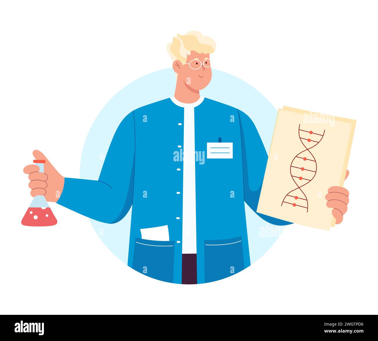 Biology scientist research. Laboratory worker, microbiologist ...