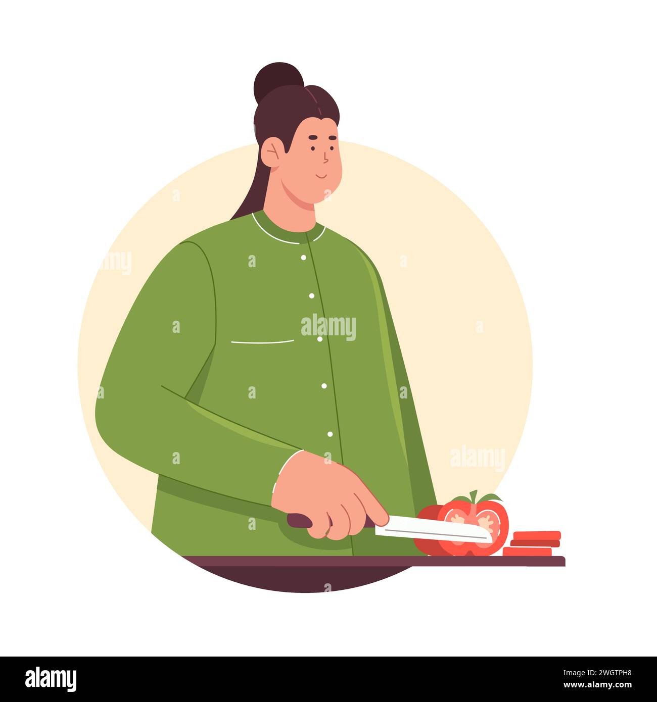 Restaurant cooking chief. Kitchen chef preparing food dishes, cuisine ...
