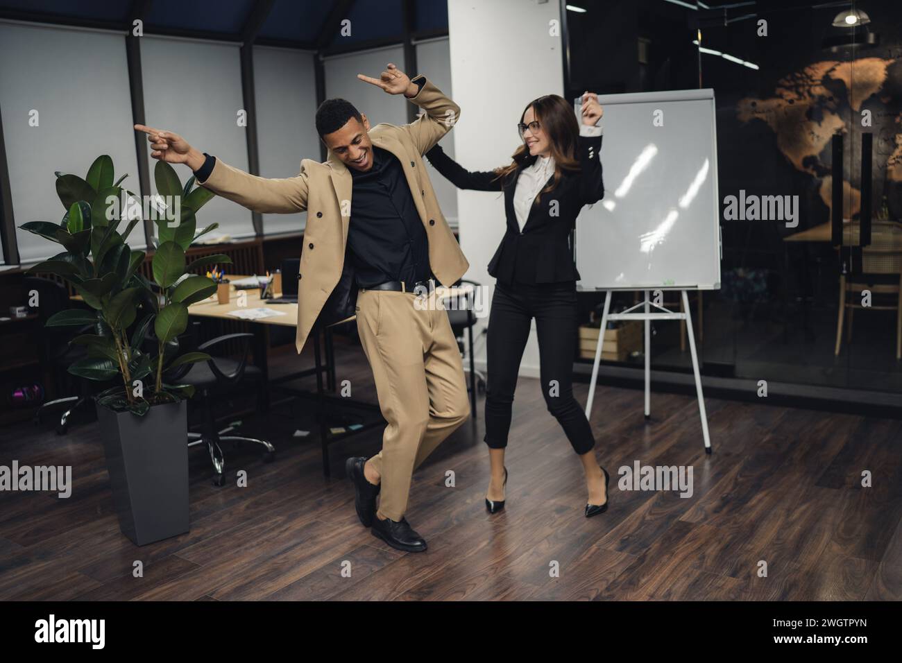 Excited diverse employees team celebrating teamwork success Stock Photo ...
