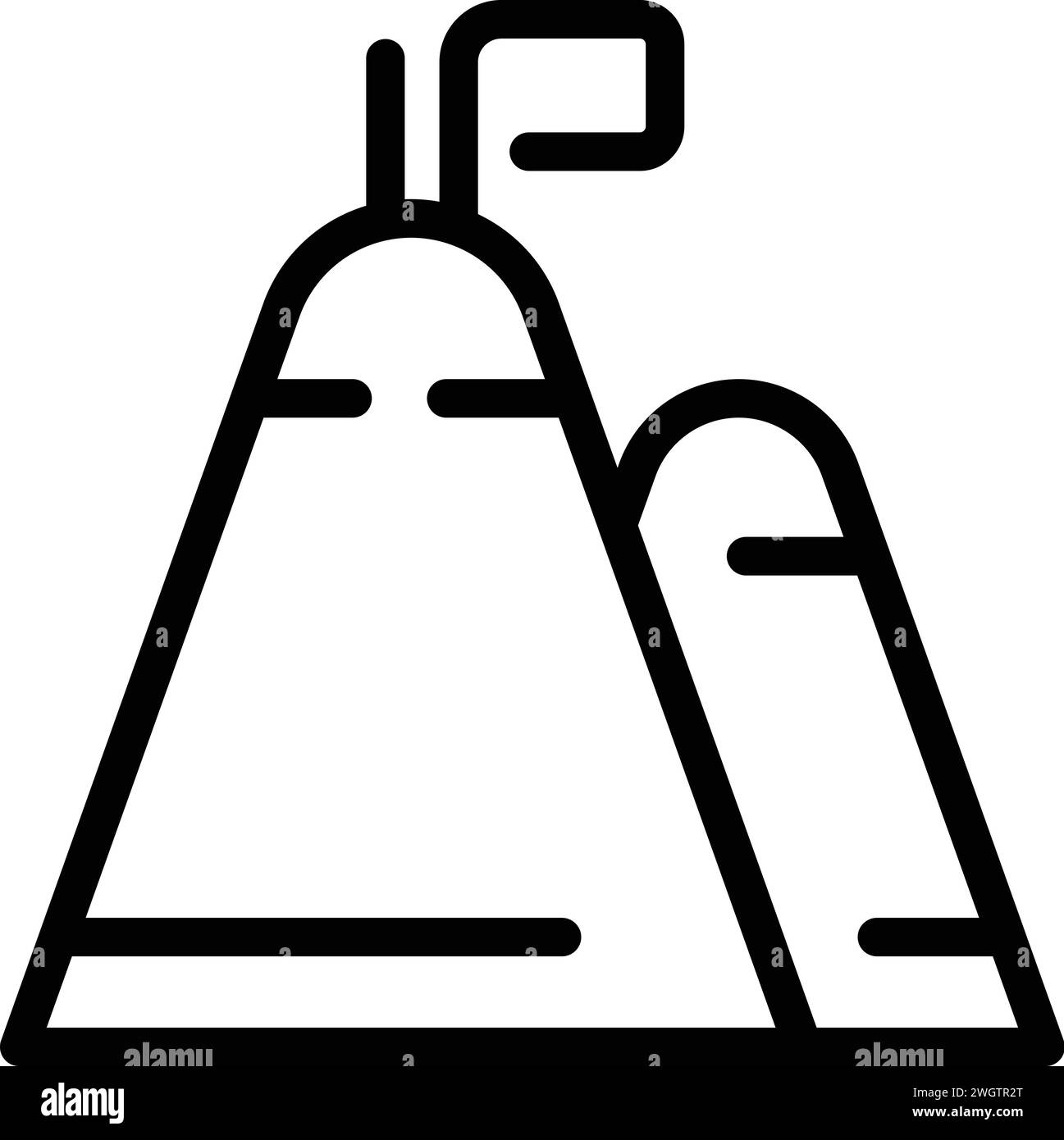 Business meeting mountain target icon outline vector. Online video call ...