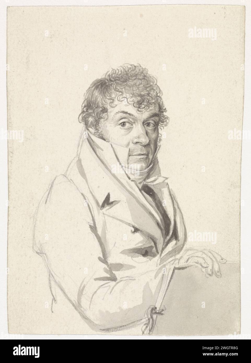 Portret Van Andre Burnier, Hendrik Willem Caspari, 1780 - 1829 drawing ...