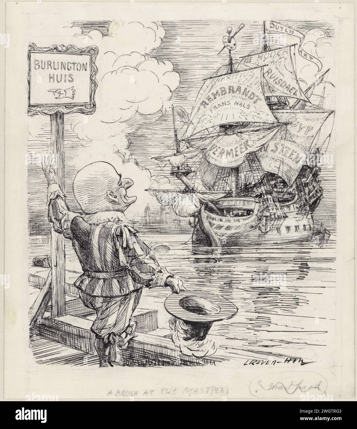 Drawing by leonard raven hill in punch hi-res stock photography and ...