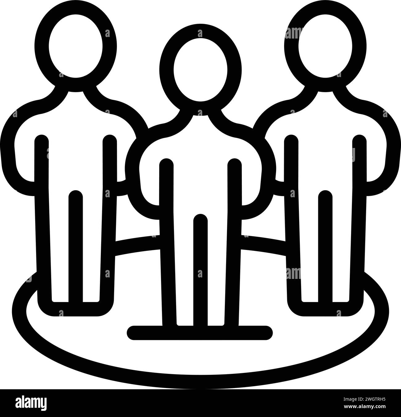 Business meeting group icon outline vector. Telework zoom. Call webinar ...