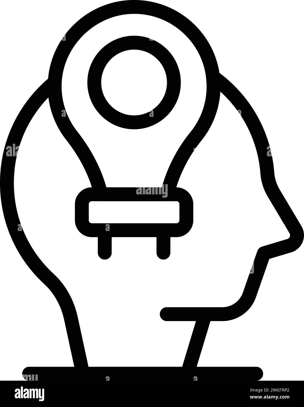 Business idea mind icon outline vector. Corporate call. Video group ...