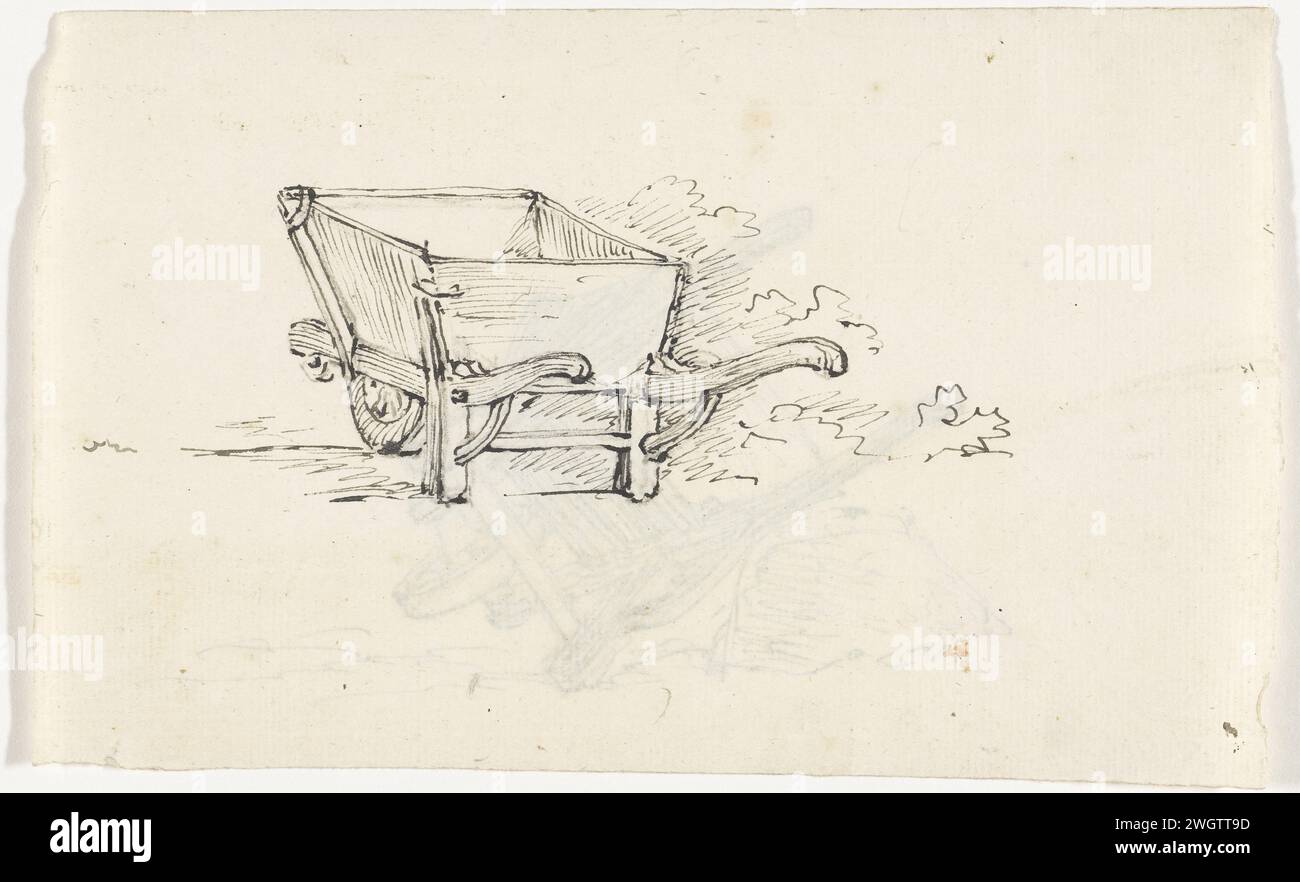 Wheelbarrow, Pieter Bartholomeusz. Barbiers, 1782 - 1837 drawing paper ...