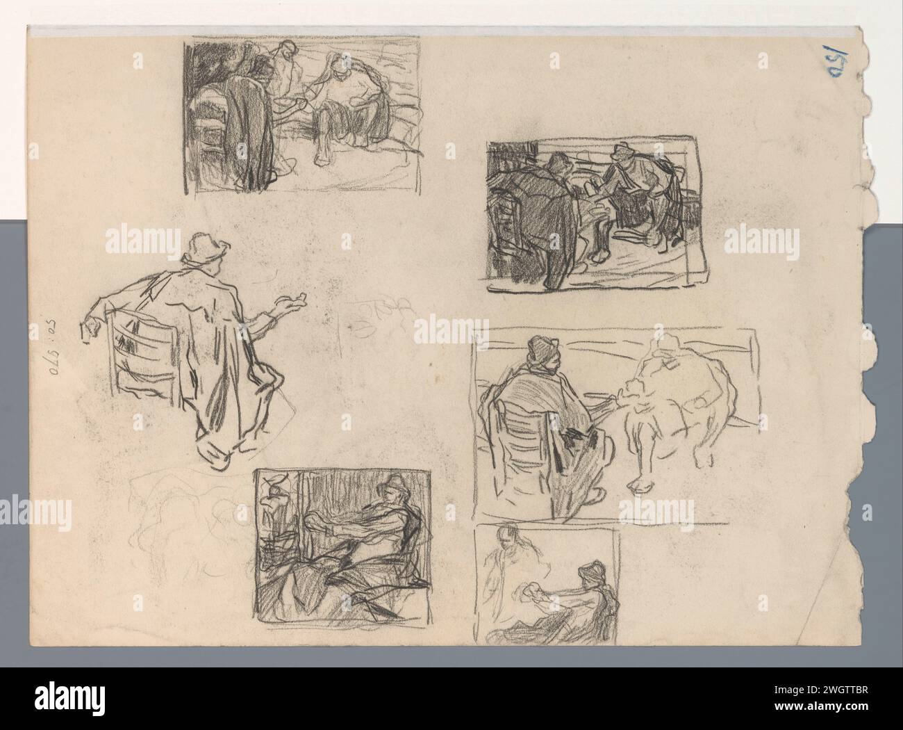 Composition sketches, Pieter de Josselin de Jong, 1871 - 1906 drawing ...