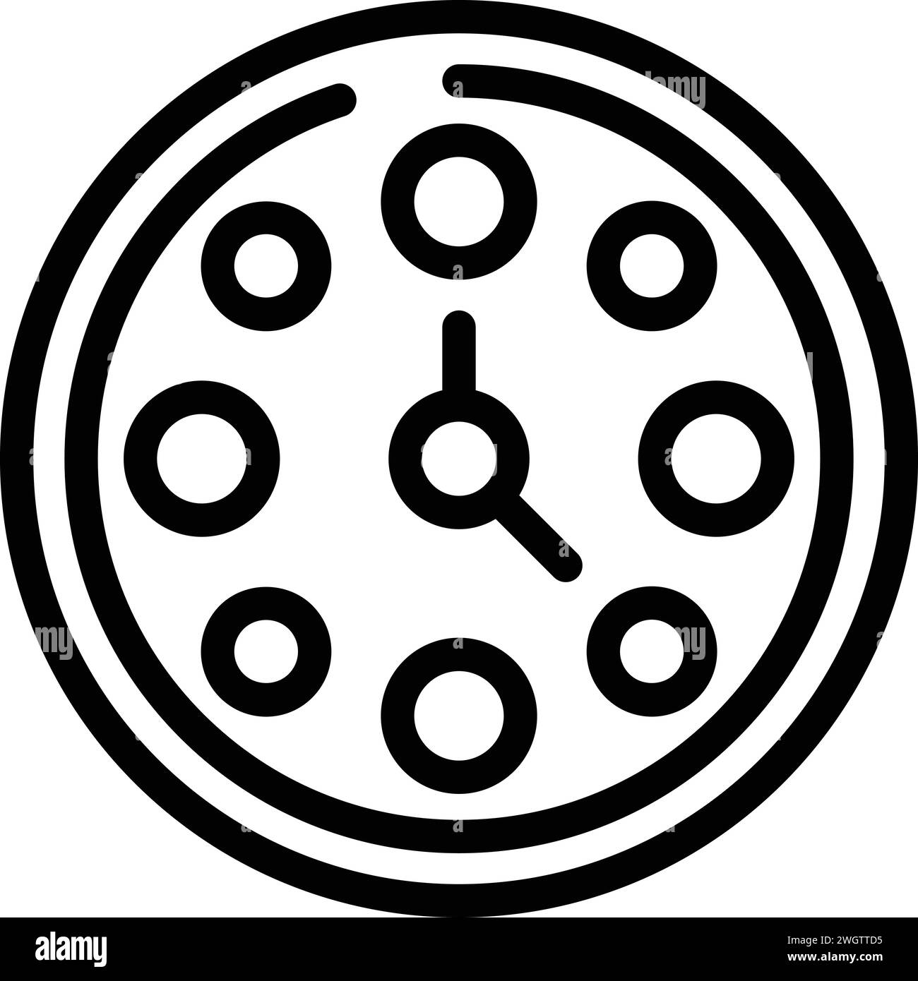 Wall clock office icon outline vector. Business meeting. Screen web ...
