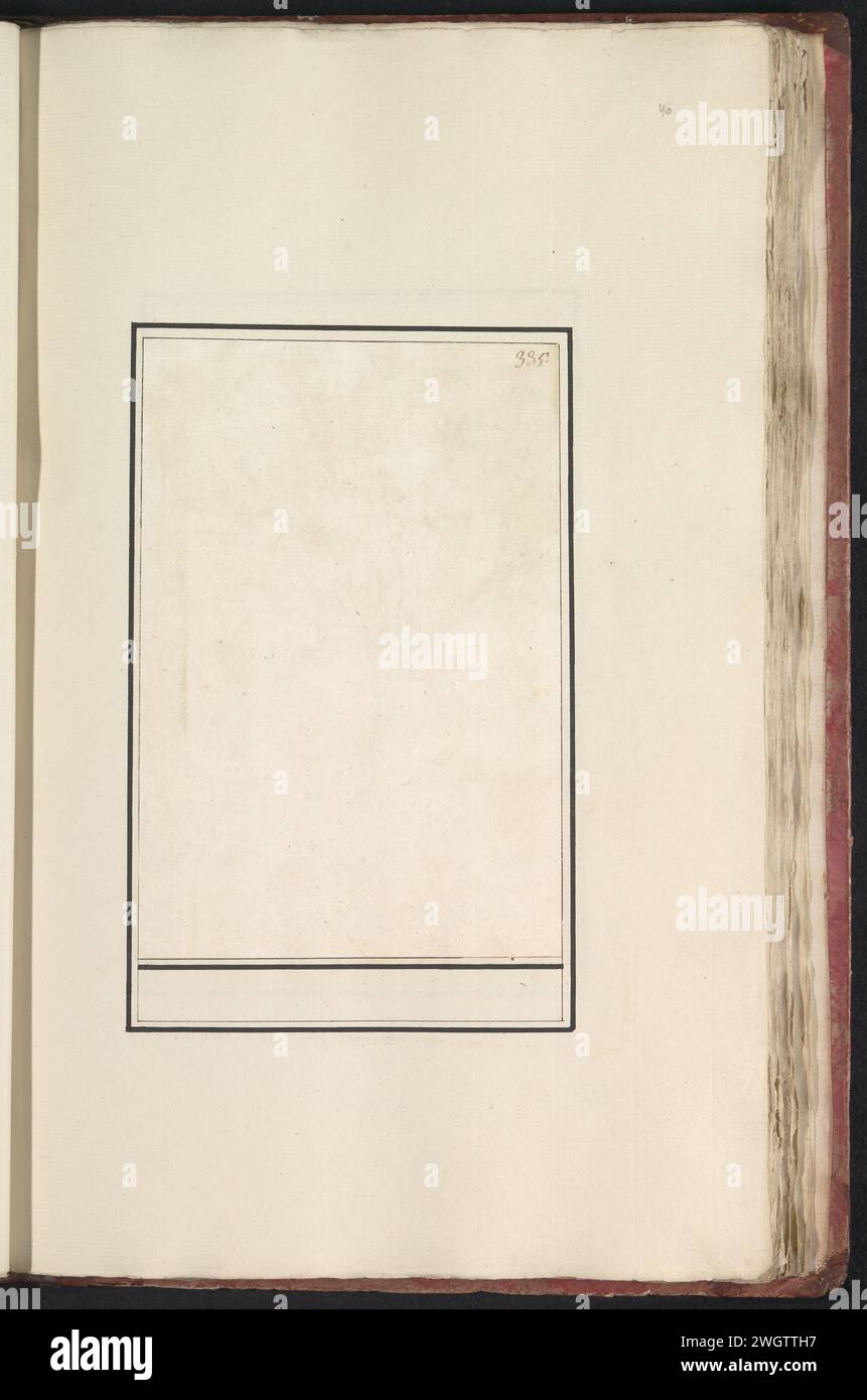 Frame, anonymous, 1809 - 1814 drawing Empty frame. Numbered at the top ...