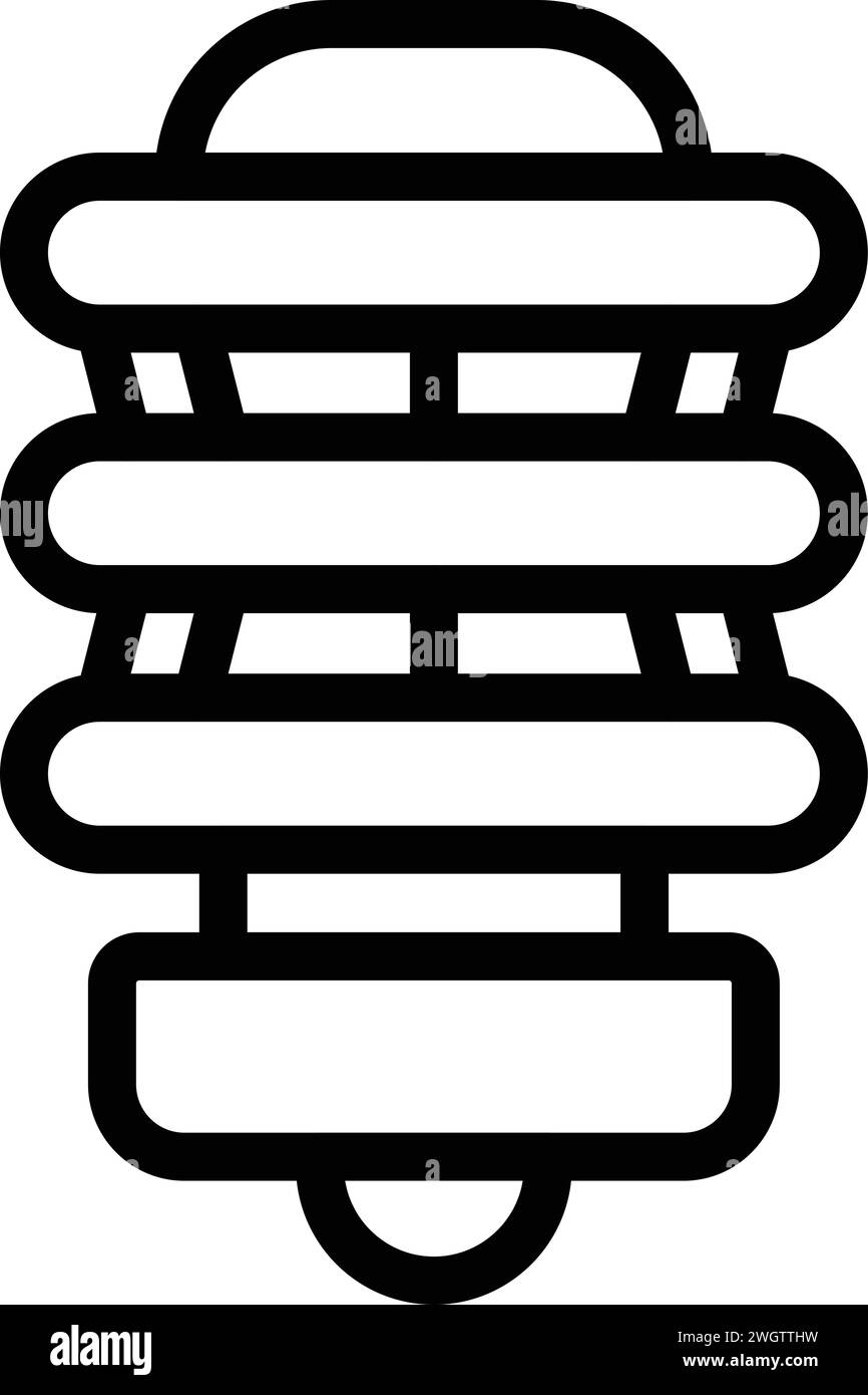 Nuclear atomic icon outline vector. Clean factory. Burn reactor fuel ...