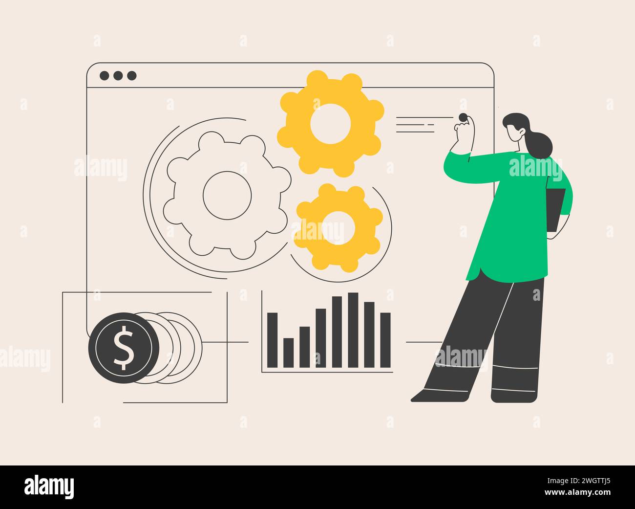 Business Process Automation Abstract Concept Vector Illustration Stock Vector Image And Art Alamy