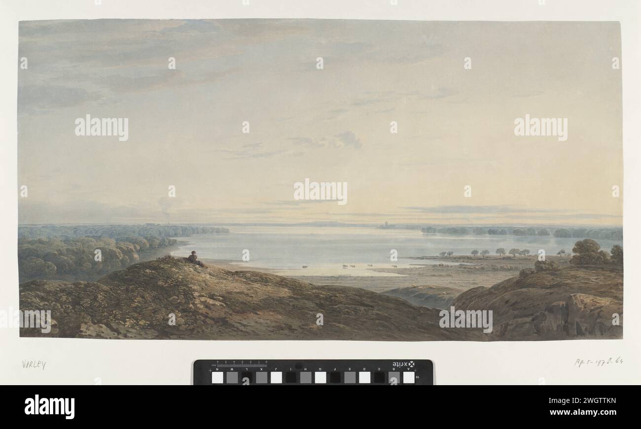 The Curfew, John Varley (I), 1820 drawing paper. watercolor (paint ...