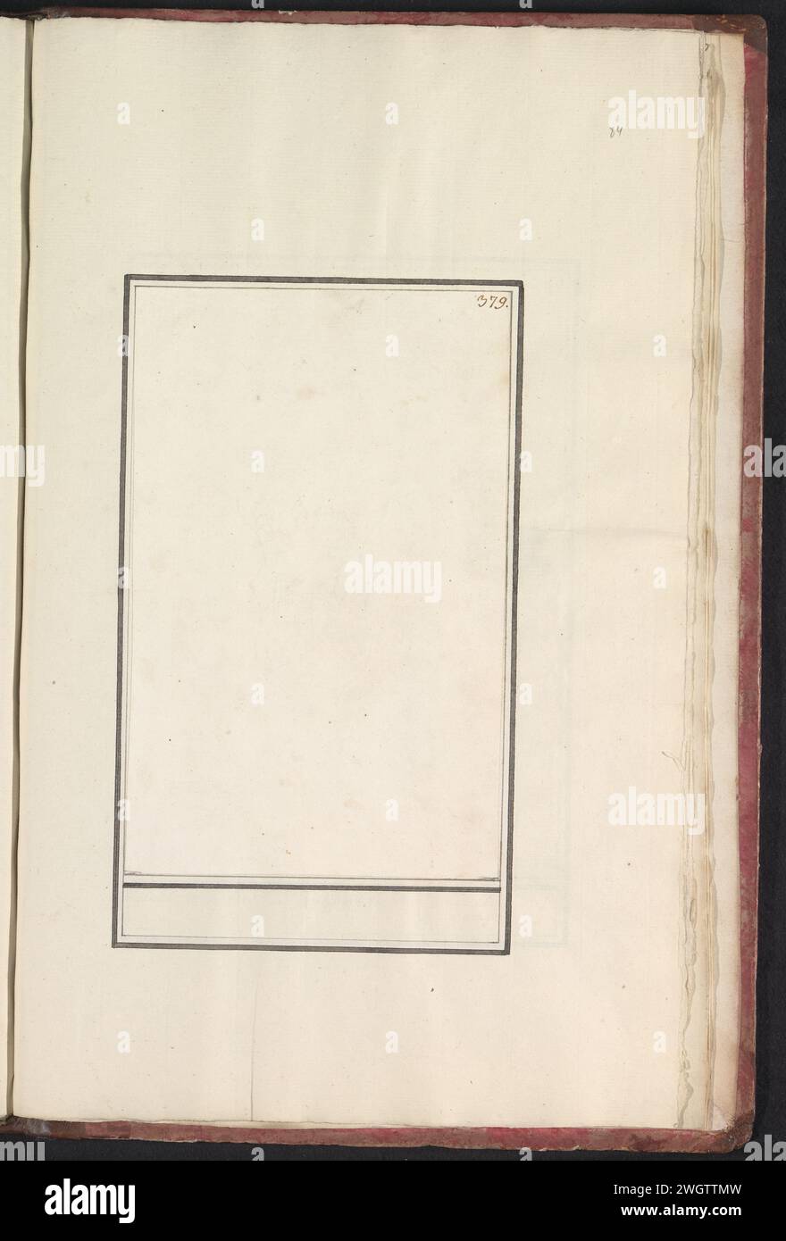 Frame, anonymous, 1809 - 1814 drawing Empty frame. Numbered at the top ...