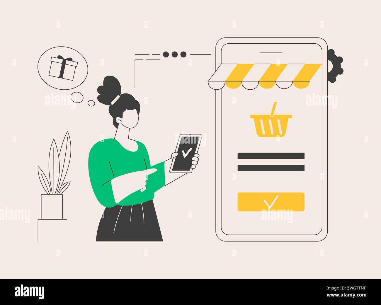 Order placed abstract concept vector illustration Stock Vector Image ...