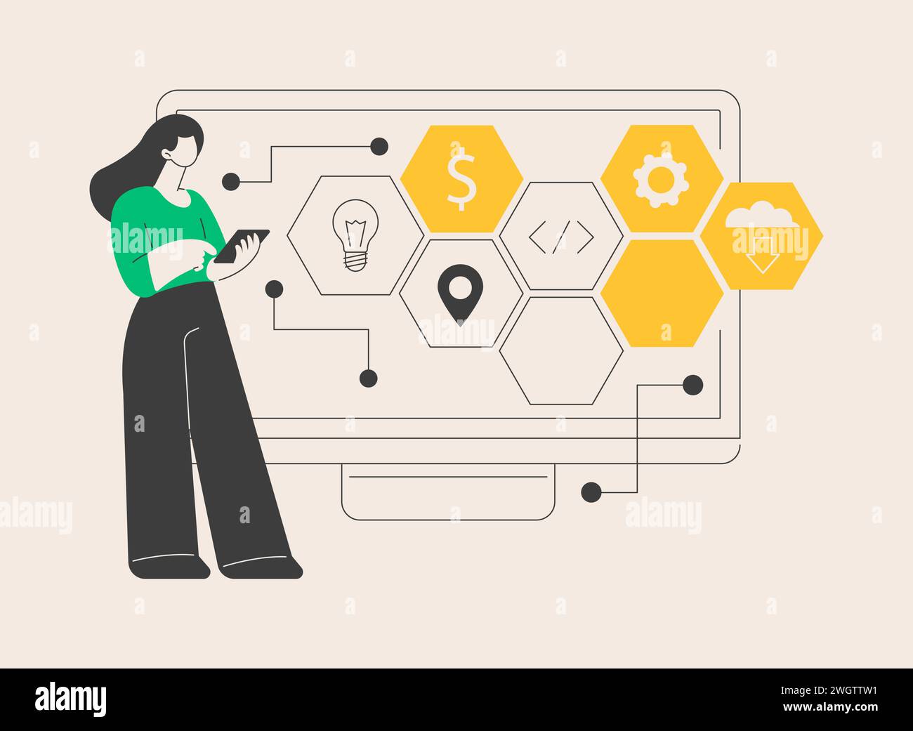 Enterprise IT management abstract concept vector illustration Stock ...