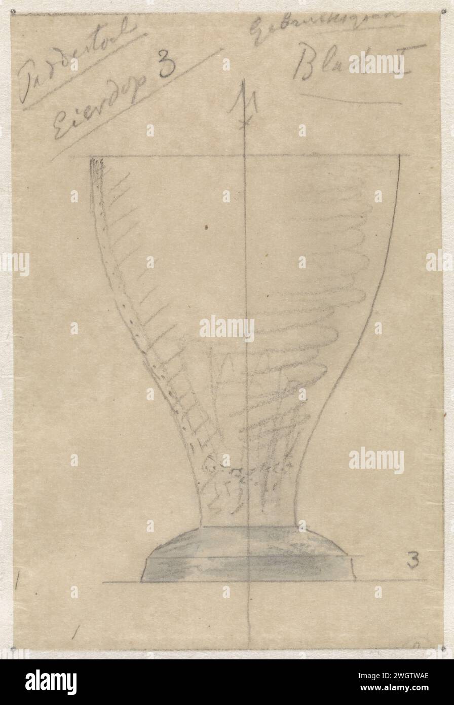 Design for egg cup, Theo Colenbrander, 1851 - 1930 drawing Design for ...