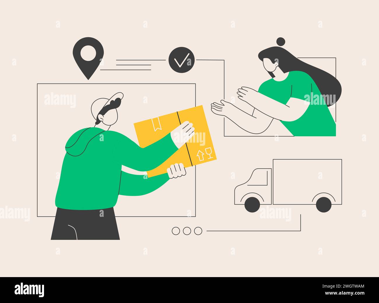 Received an order Stock Vector Images - Alamy