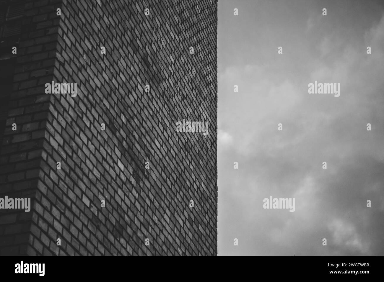 Modern brick apartment buildings Black and White Stock Photos & Images ...