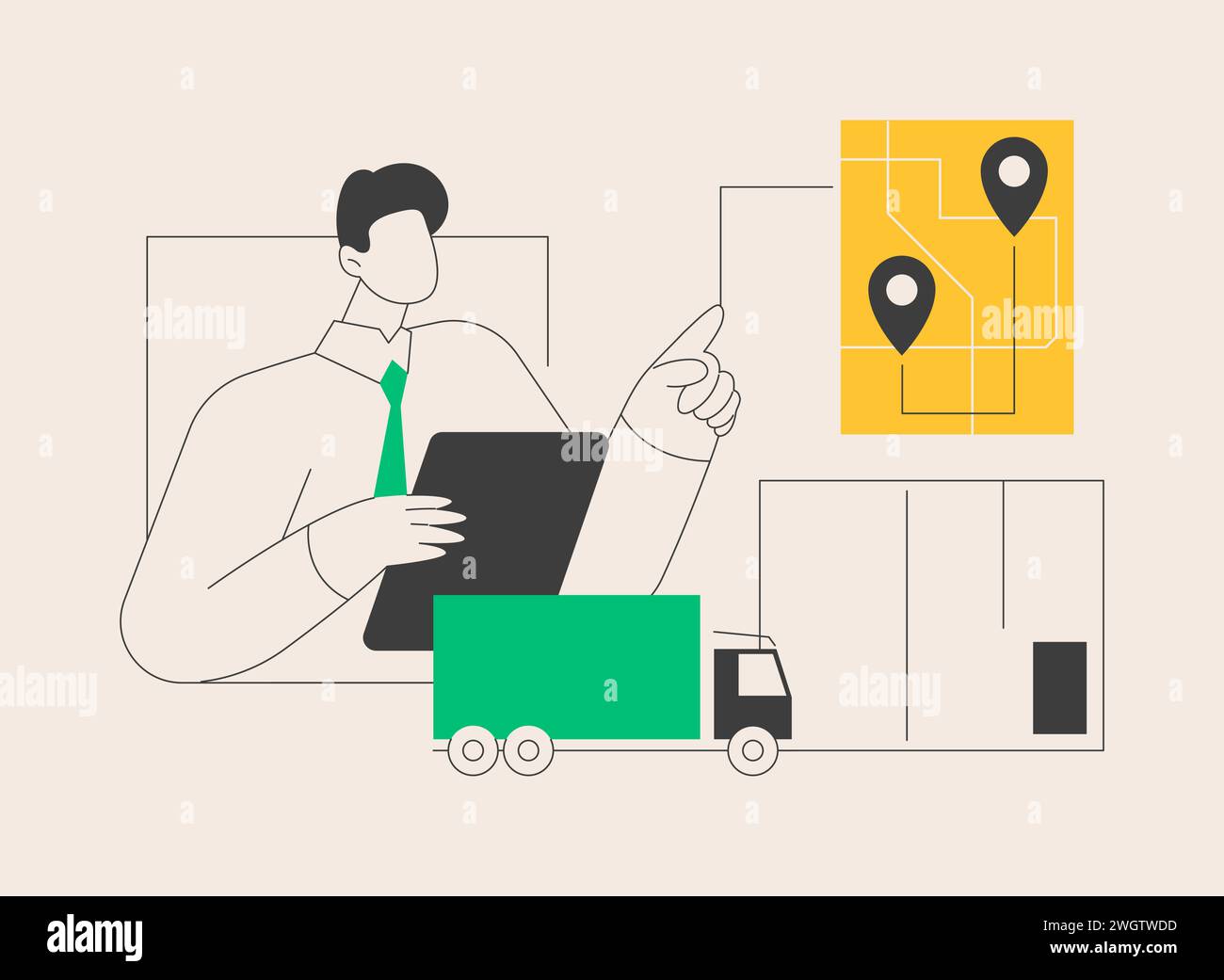 Order shipped abstract concept vector illustration Stock Vector Image ...