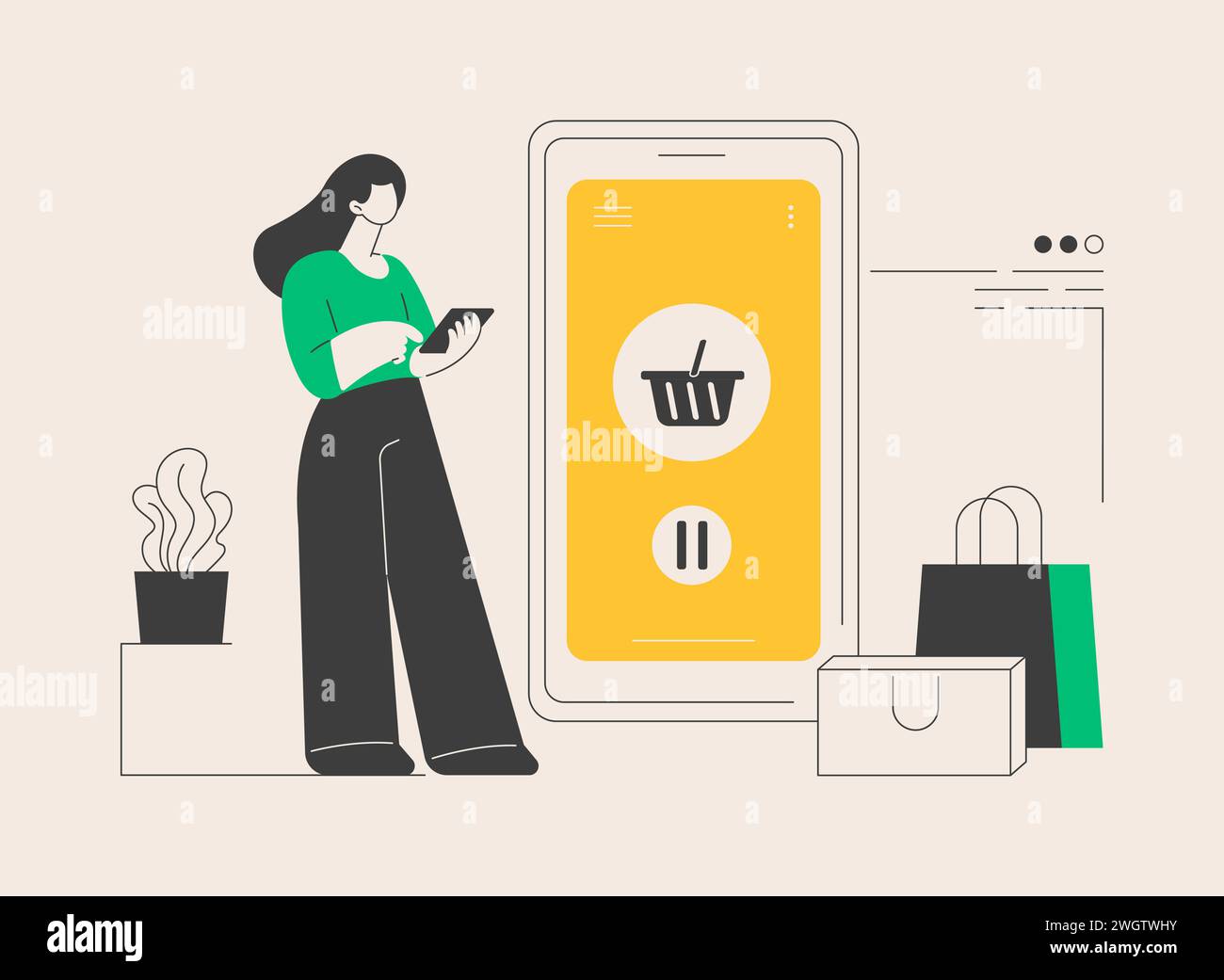 Order on hold abstract concept vector illustration Stock Vector Image ...