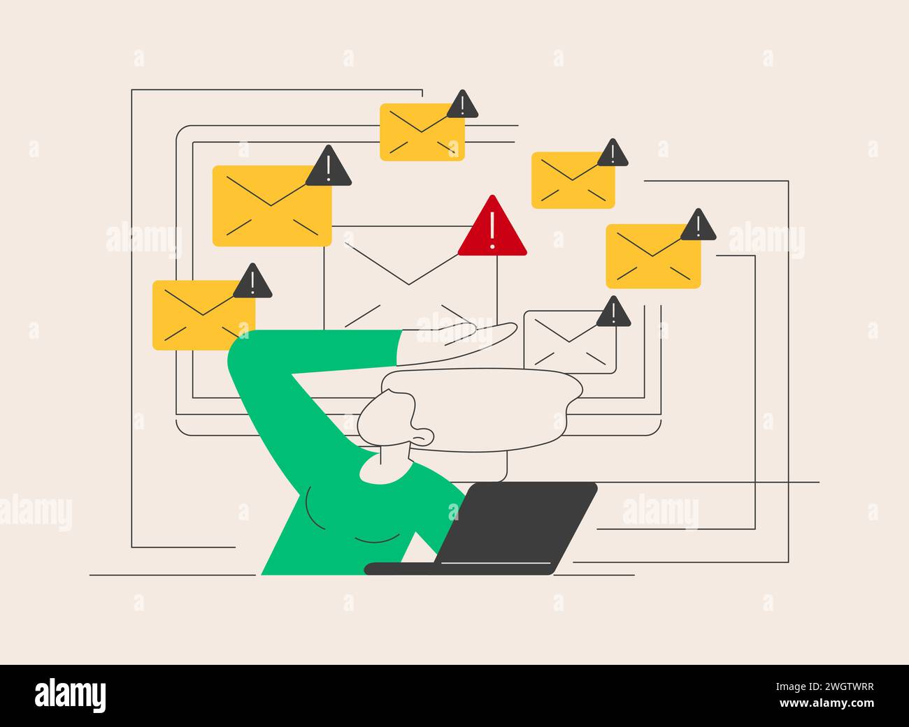 Spam abstract concept vector illustration Stock Vector Image & Art - Alamy