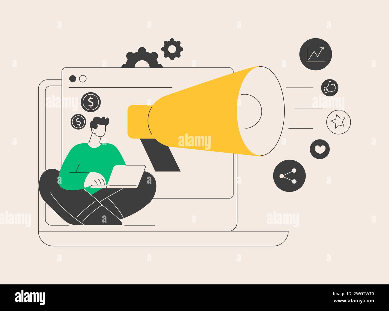 Advertising abstract concept vector illustration Stock Vector Image ...