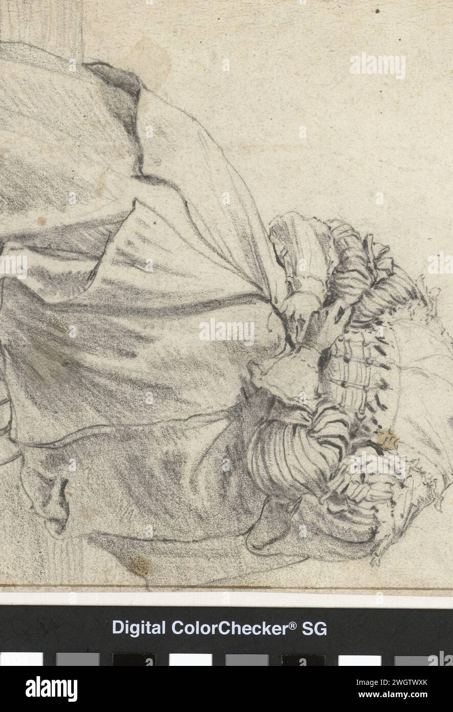 Sitting woman, Cornelis Saftleven, 1634 drawing paper. chalk sitting ...