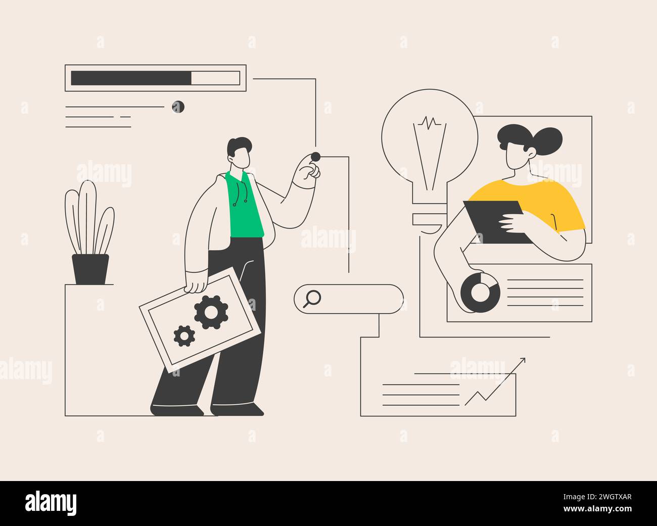 SEO optimization abstract concept vector illustration Stock Vector ...
