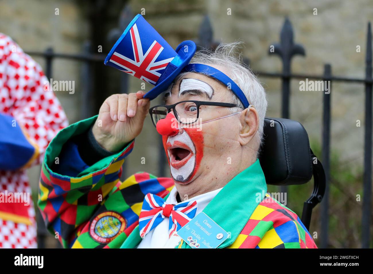 A clown outside All Saints Church in east London for the 78th Annual ...