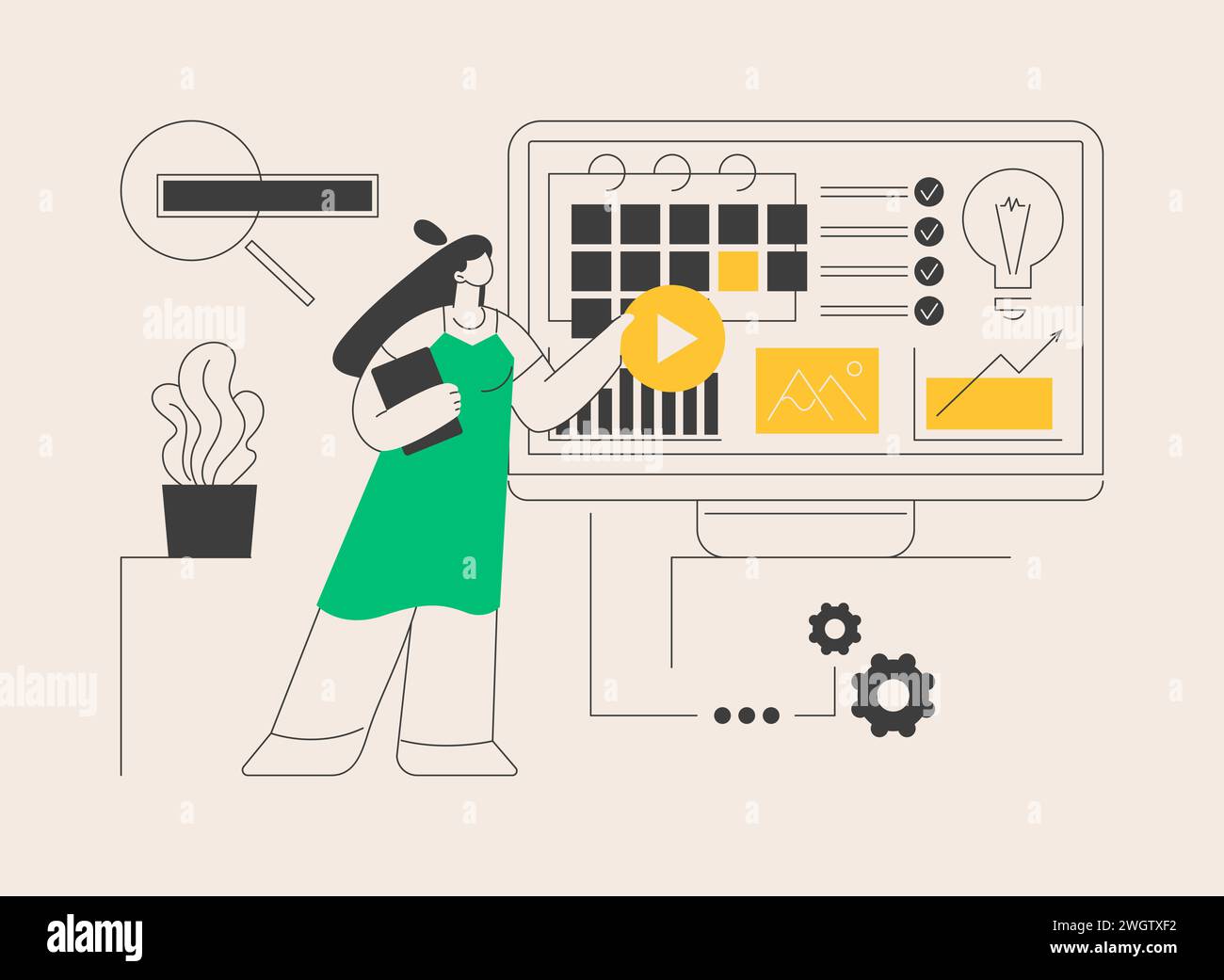 Media planning abstract concept vector illustration Stock Vector Image ...