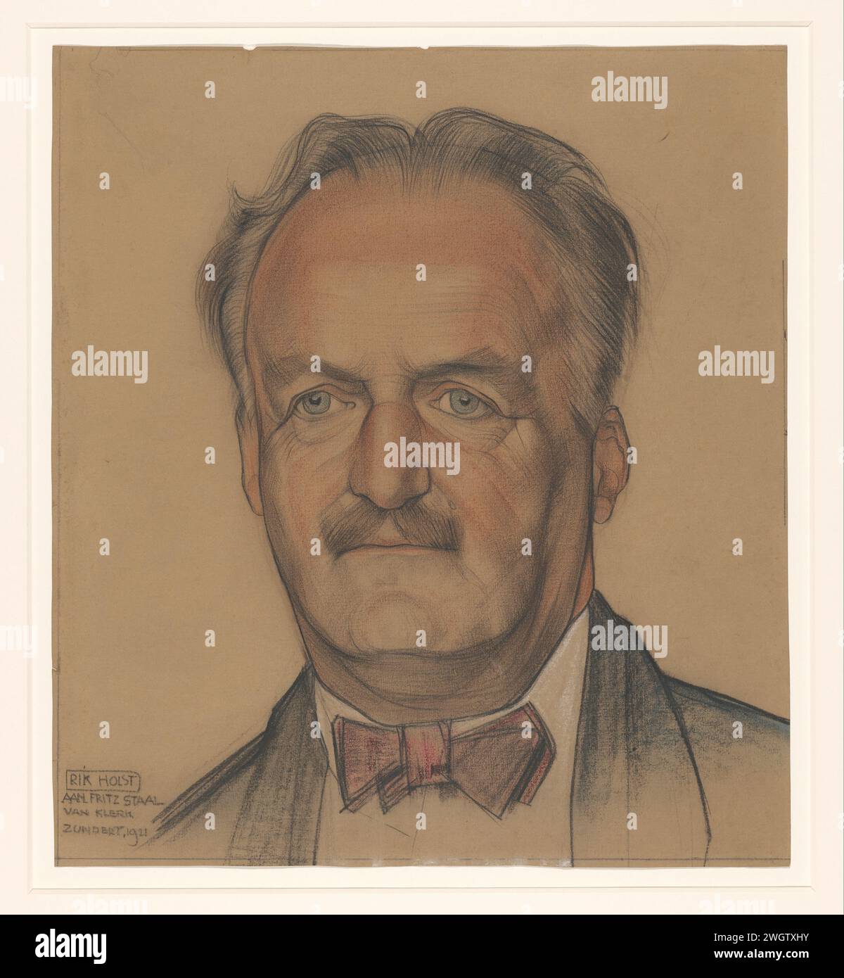 Portrait of Richard Nicolaüs Roland Holst, Michel de Klerk, 1921 ...