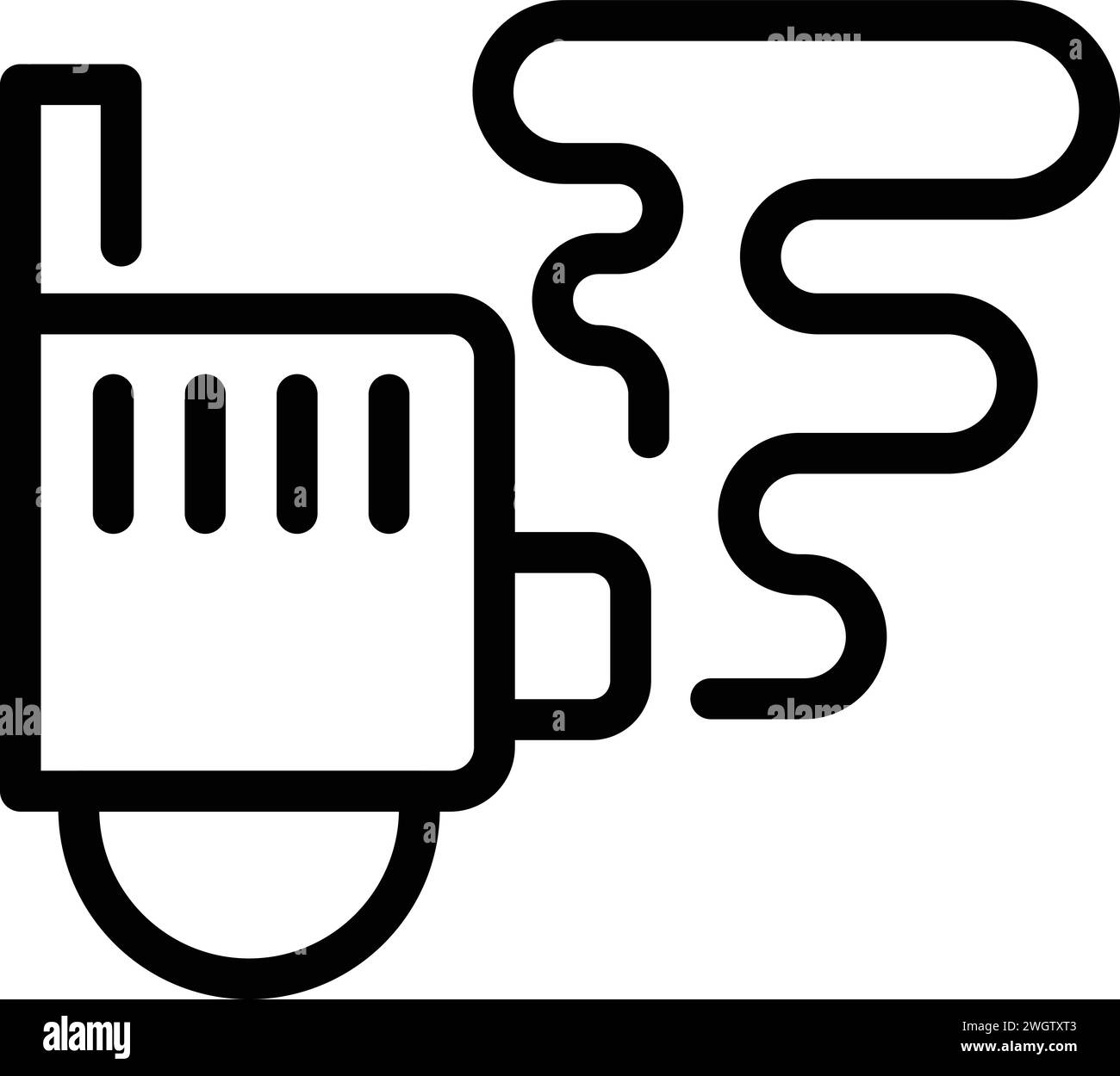 Vehicle fumes icon outline vector. Co2 dust smoke. City gaseous motor ...