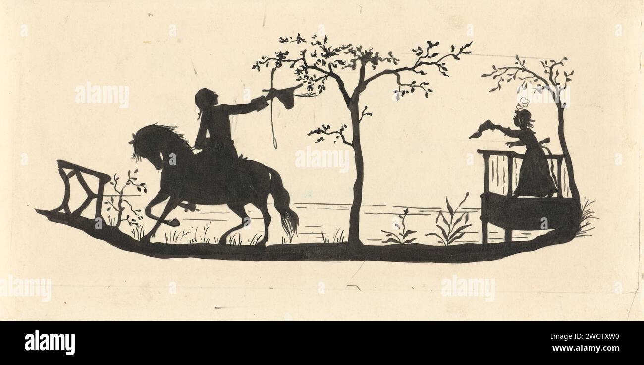 Design for illustration for Holland stands a house: silhouette of the ...