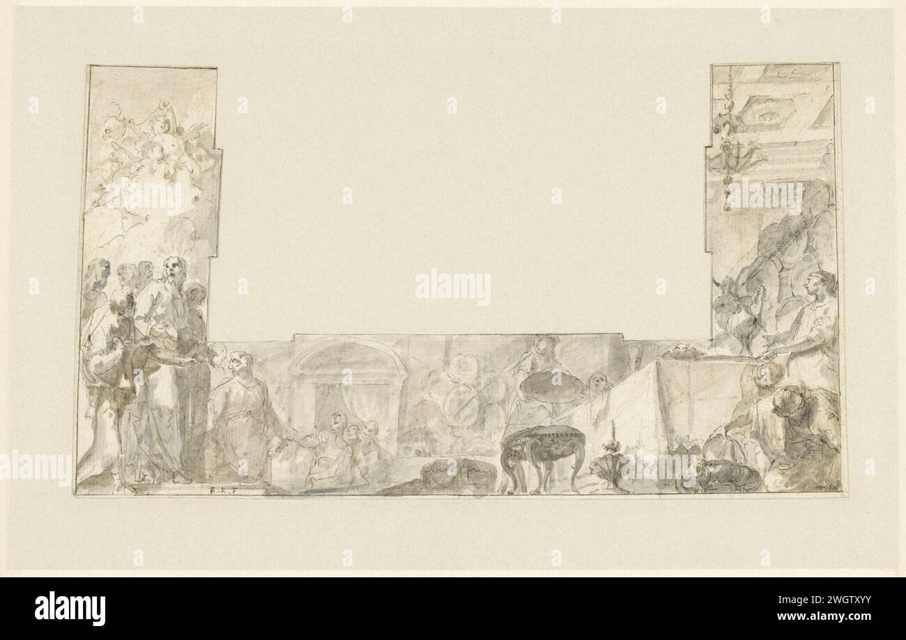 Right with Christ in the house of Levi, Antonio Balestra (Attributed to ...