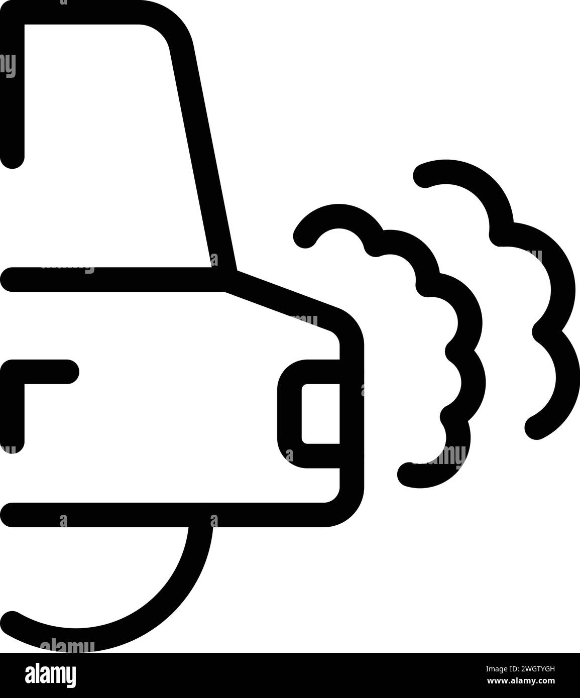 Outdoor car fumes icon outline vector. Co2 chemical. Smoke dust Stock ...